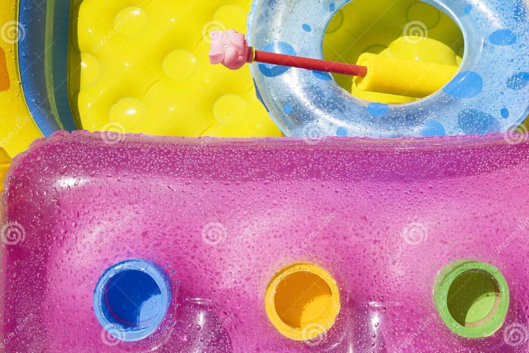 Airbed, Swimming Pool and Float Stock Photo - Image of inflatable, lilo ...