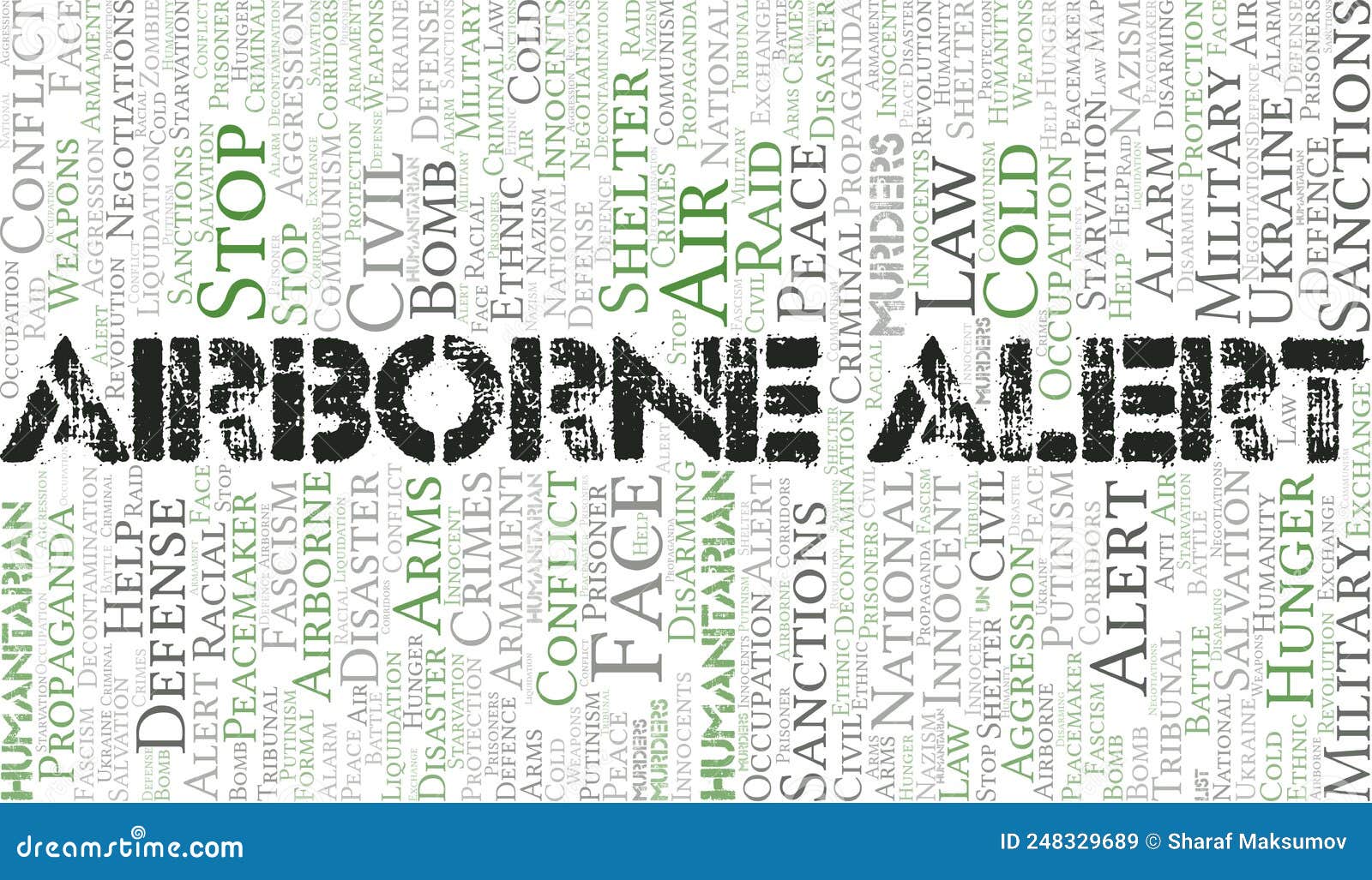 Airborne Alert Word Cloud. Vector Made with the Text only. Stock Vector ...