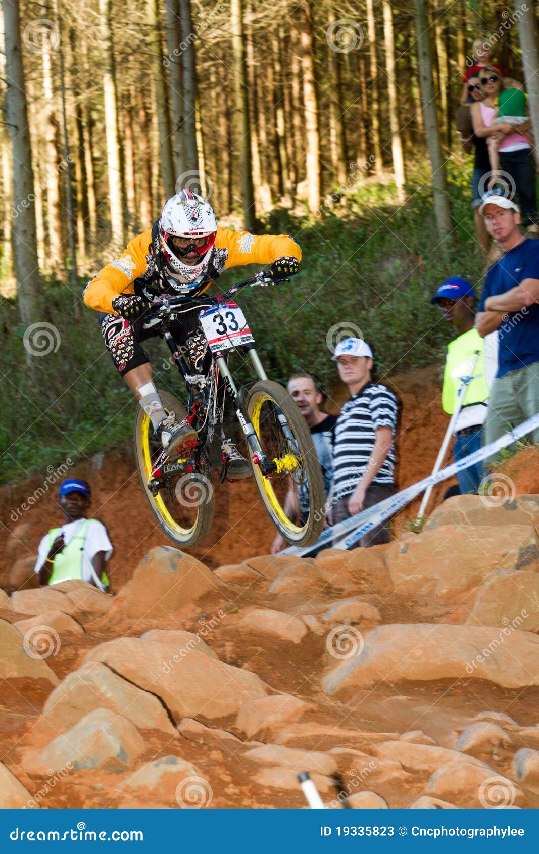 Airborne in Final Run Over Rocks at UCI MTB World Editorial Stock Photo ...