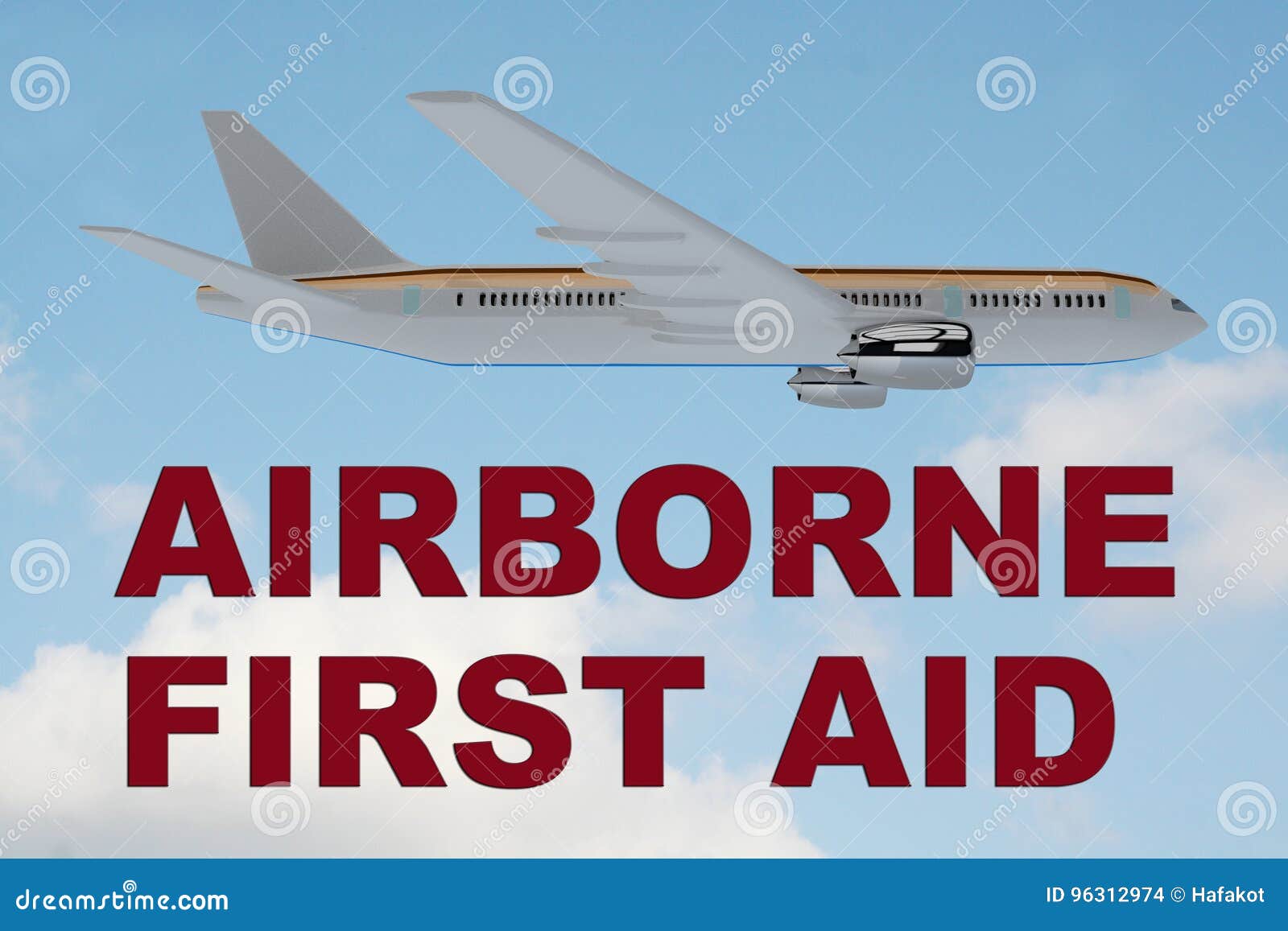Airborne First Aid concept stock illustration. Illustration of mask ...