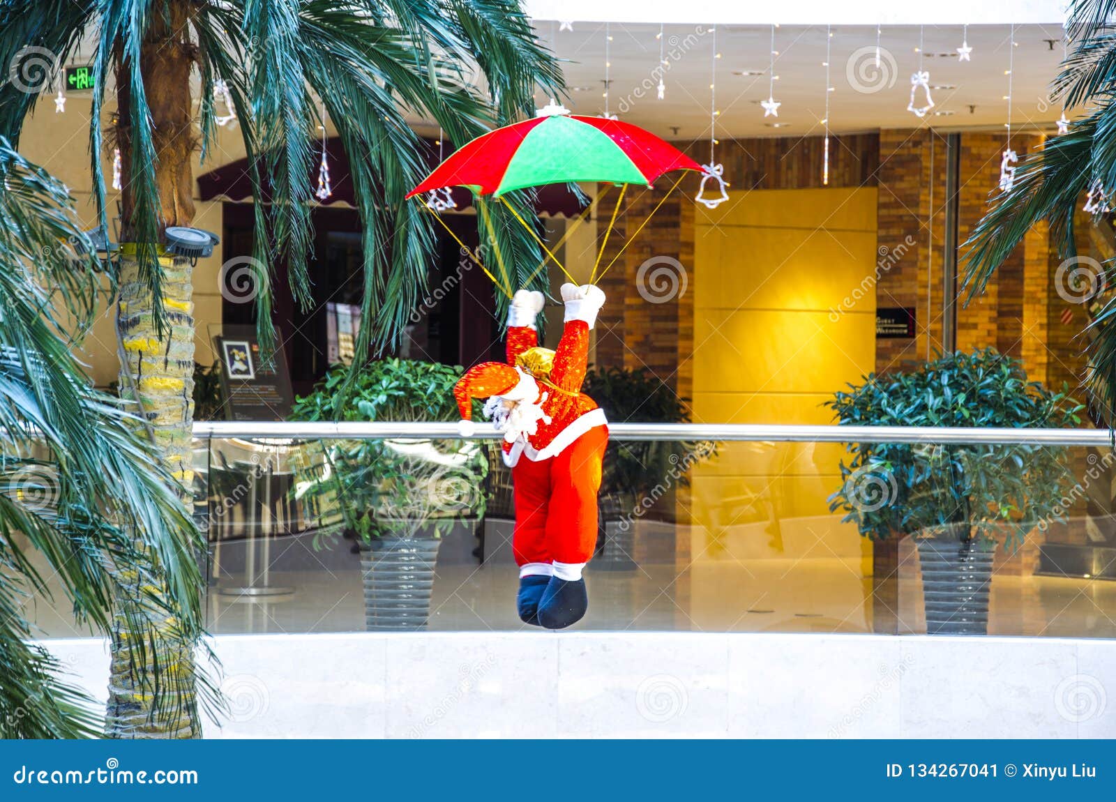 Airborne Santa Claus stock image. Image of christmas - 134267041