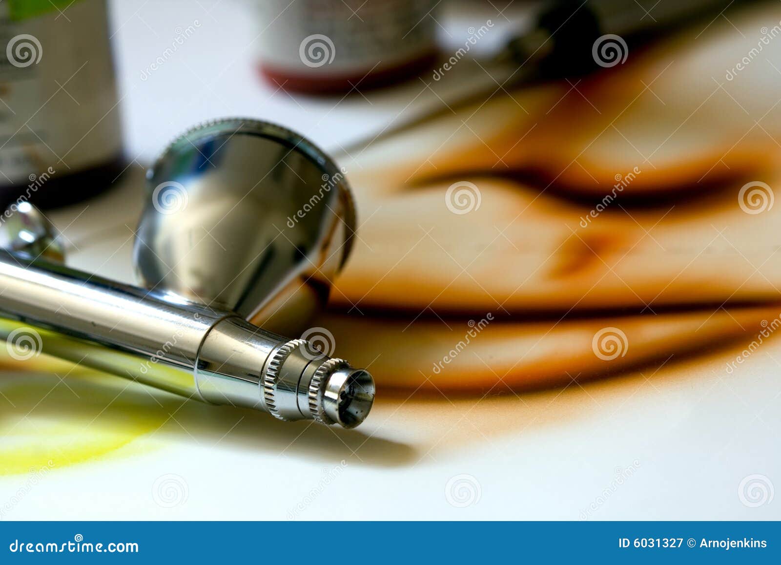 Airbrush with Painting and Paint Stock Image - Image of brush ...