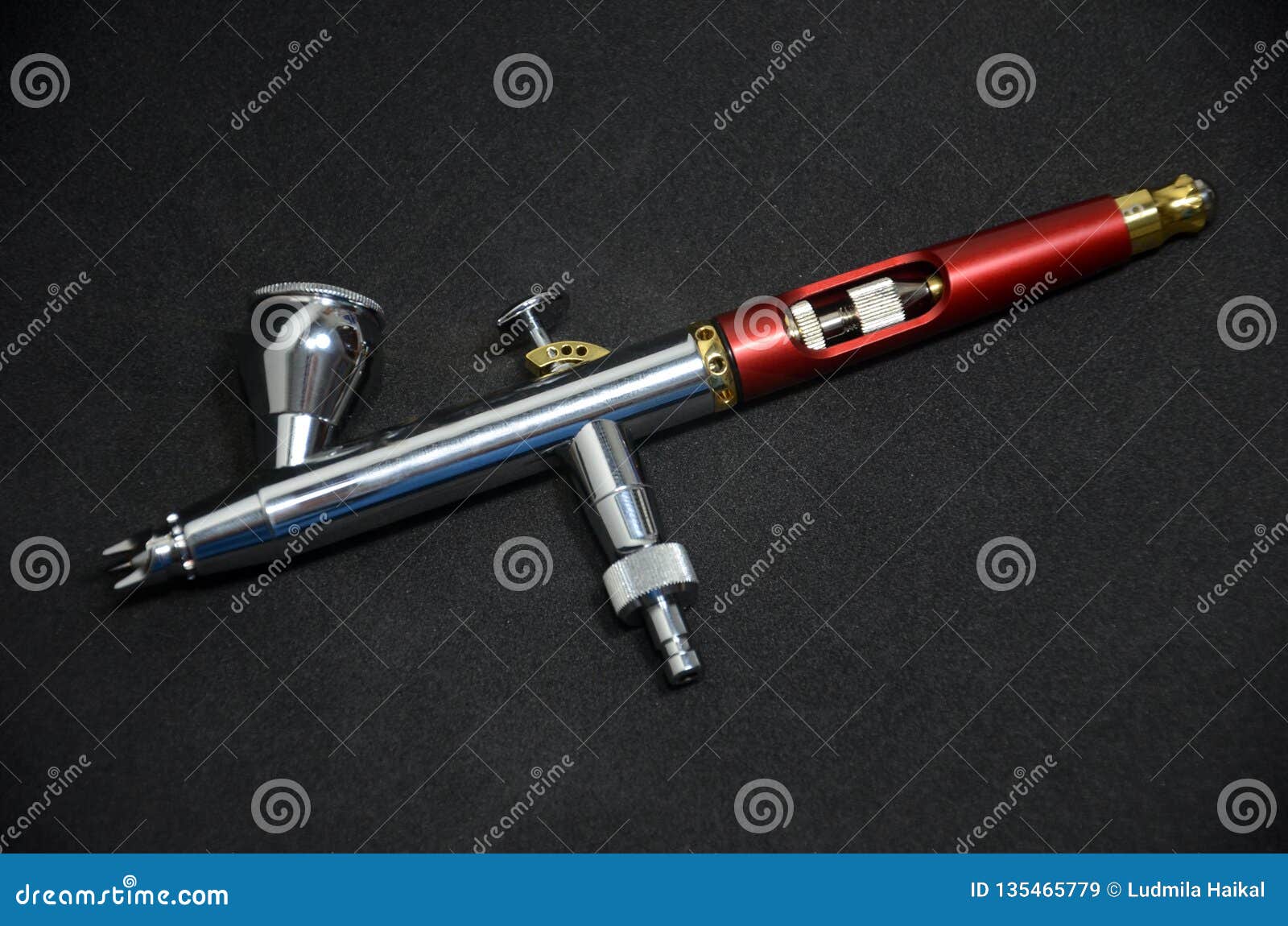 Airbrush Tip Detail. Needle Tip of an Airbrush. Approximate View of ...