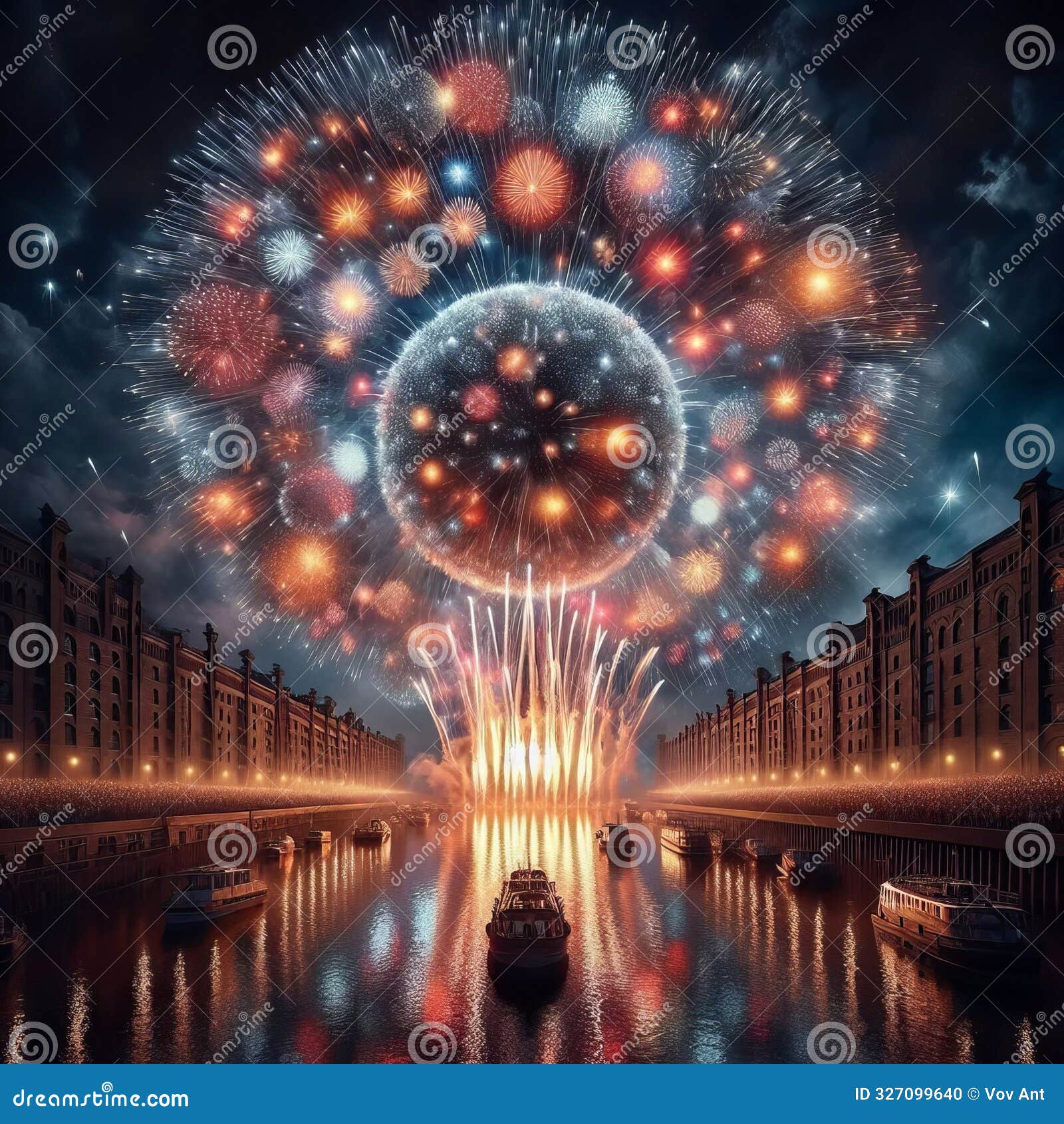 6 31. Airburst Shells_ Large, Spherical Fireworks that Stock Photo ...