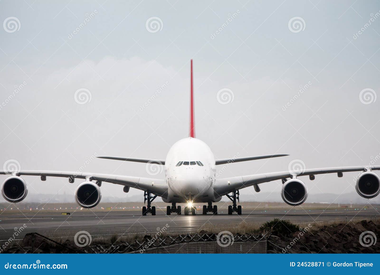 Airbus A380 Airliner In Front View Stock Image - Image: 24528871