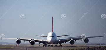 Airbus A380 Front View on Runway Stock Image - Image of a380, size: 8000547