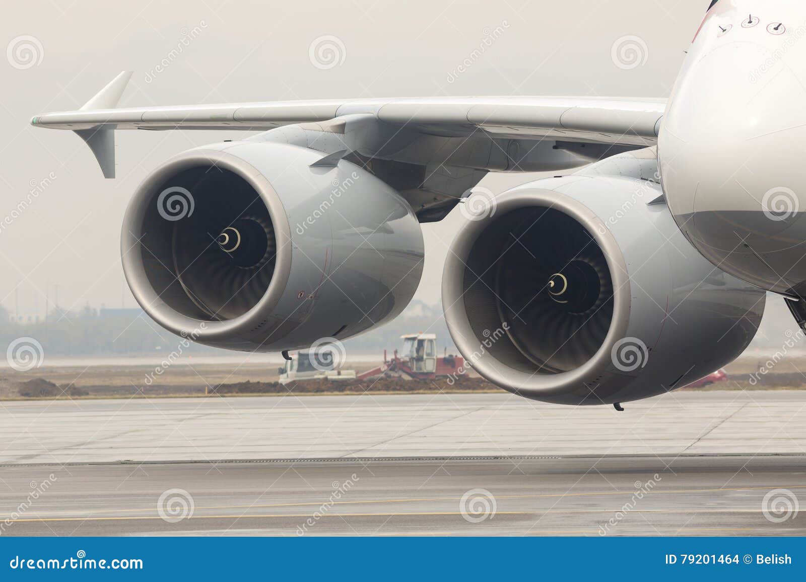Airbus A380 Airplane Engines Stock Photo - Image of runway, engines ...