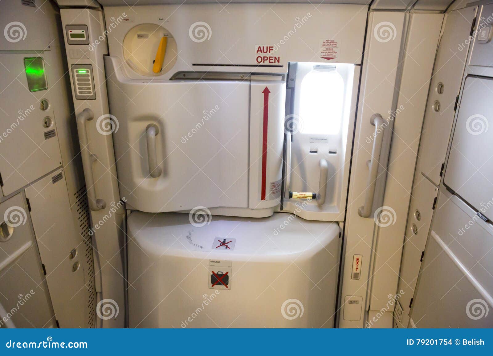 Airbus A380 Airplane Inside Exit Door Editorial Stock Image - Image of ...