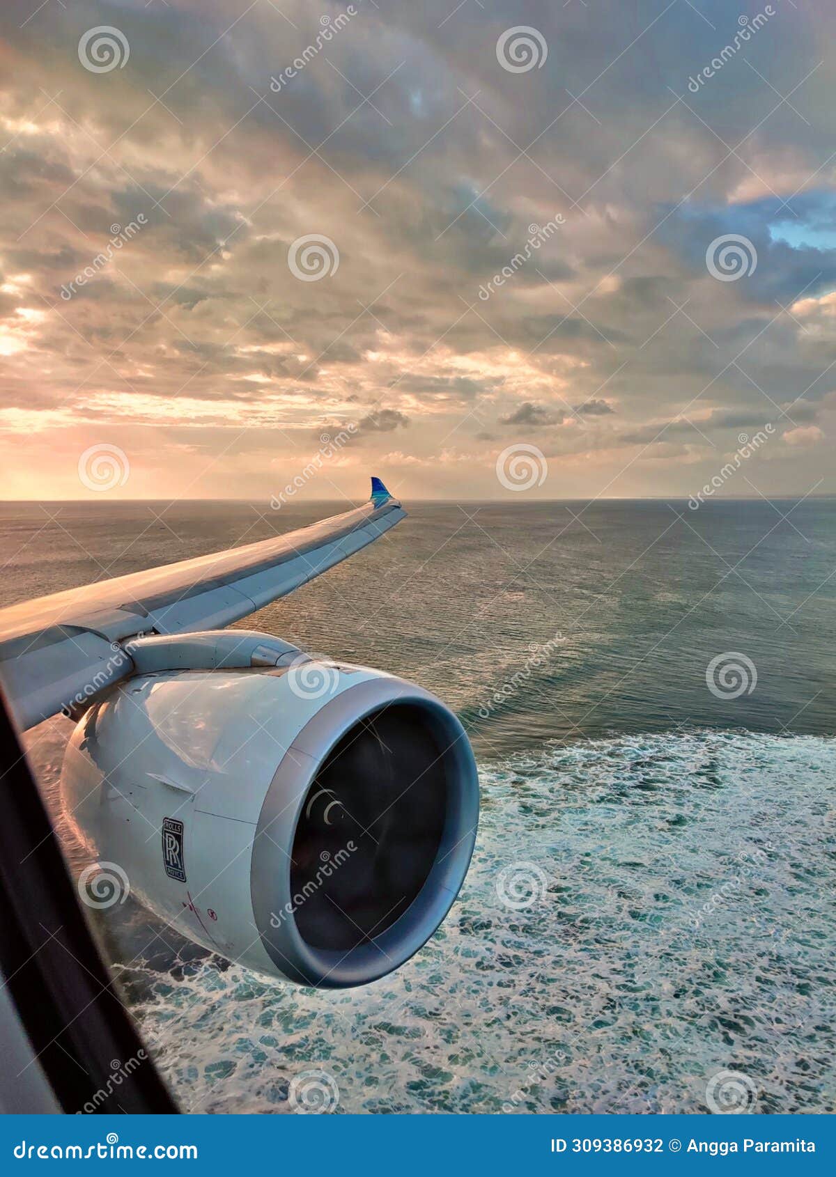 Airbus A339 Engine during Approach at Bali Editorial Photography ...