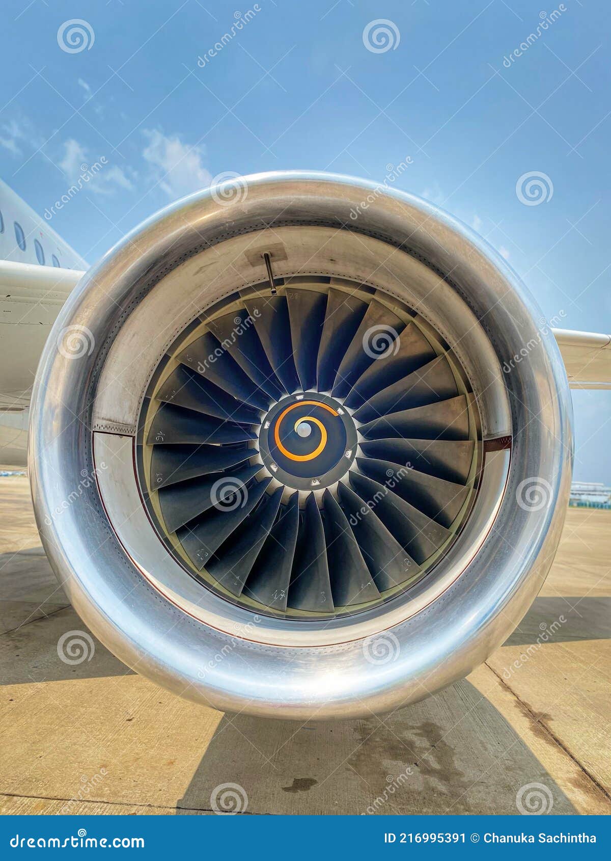 Airbus a320 engine stock image. Image of blades, side - 216995391