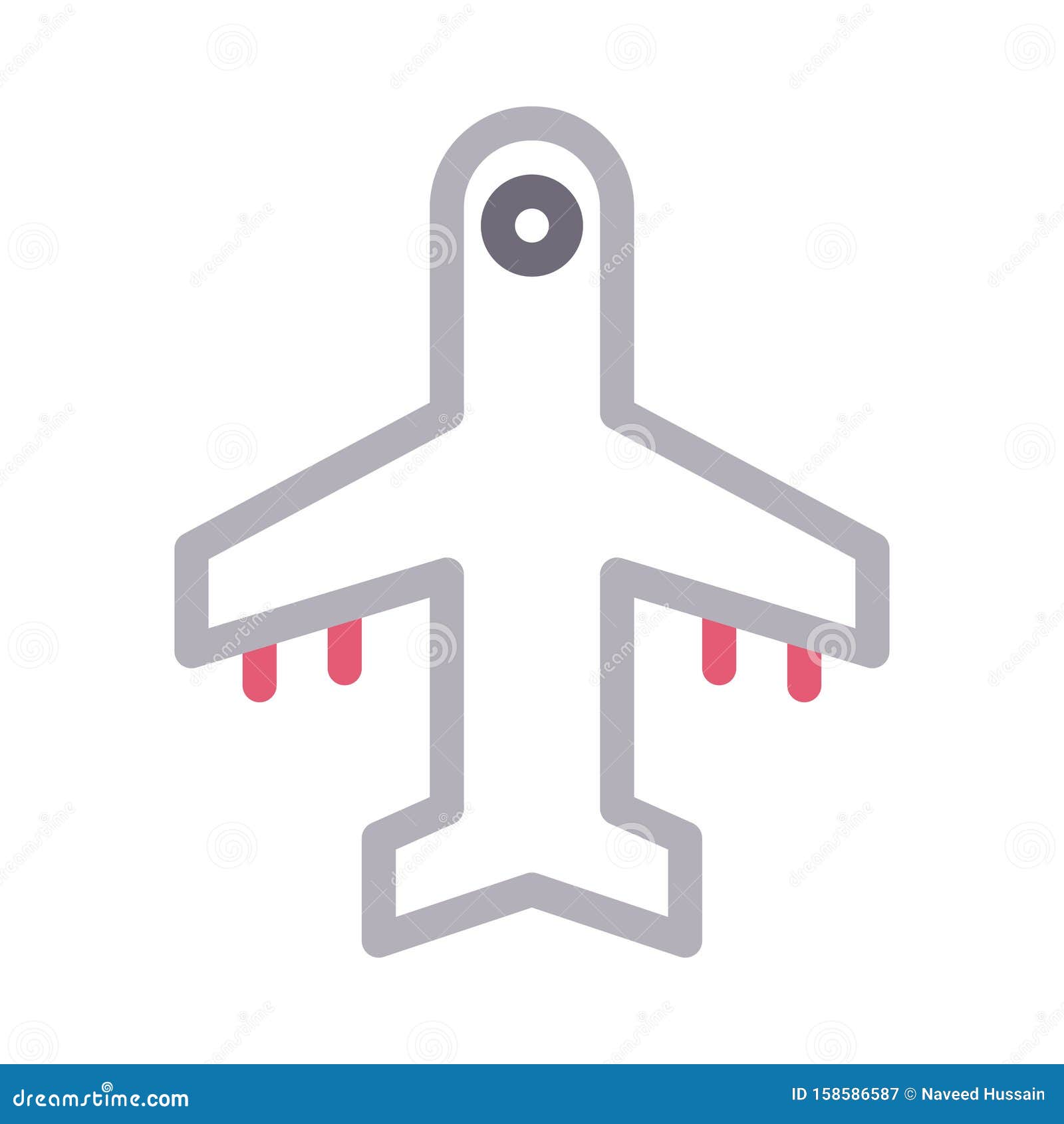 Airbus Color Line Vector Icon Stock Vector - Illustration of black ...