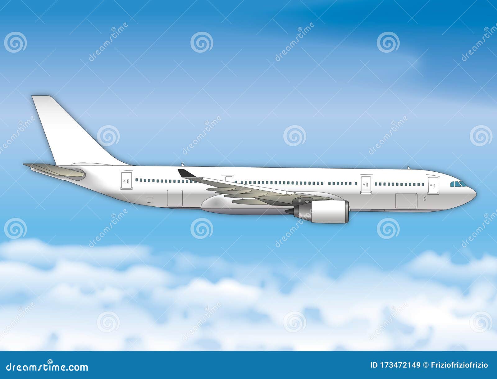 Airbus A300-600F Freighter. Vector Drawing Of Cargo Aircraft ...