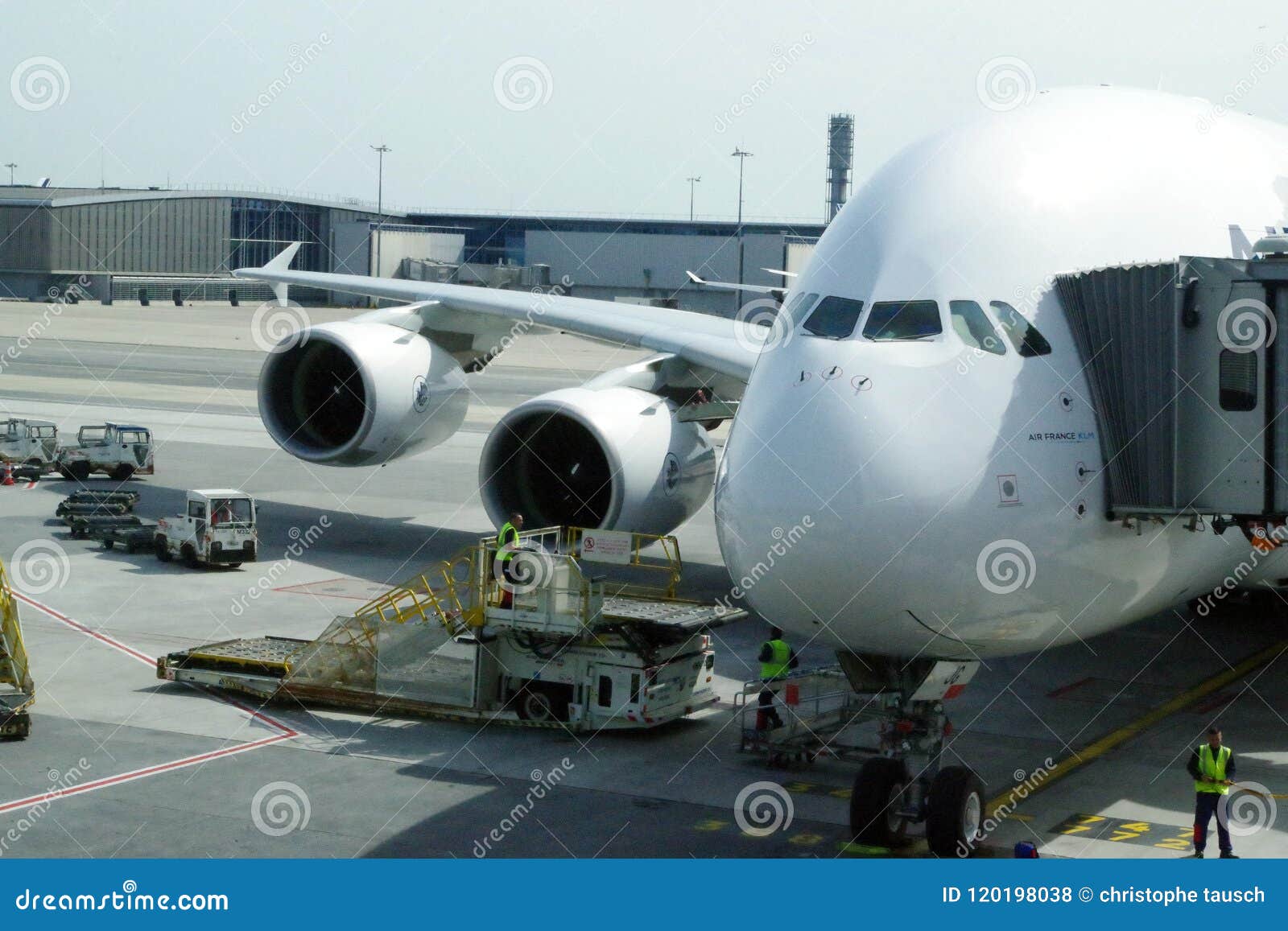 Largest Commercial Plane Airbus 380 Connected To the Hub To Embark ...