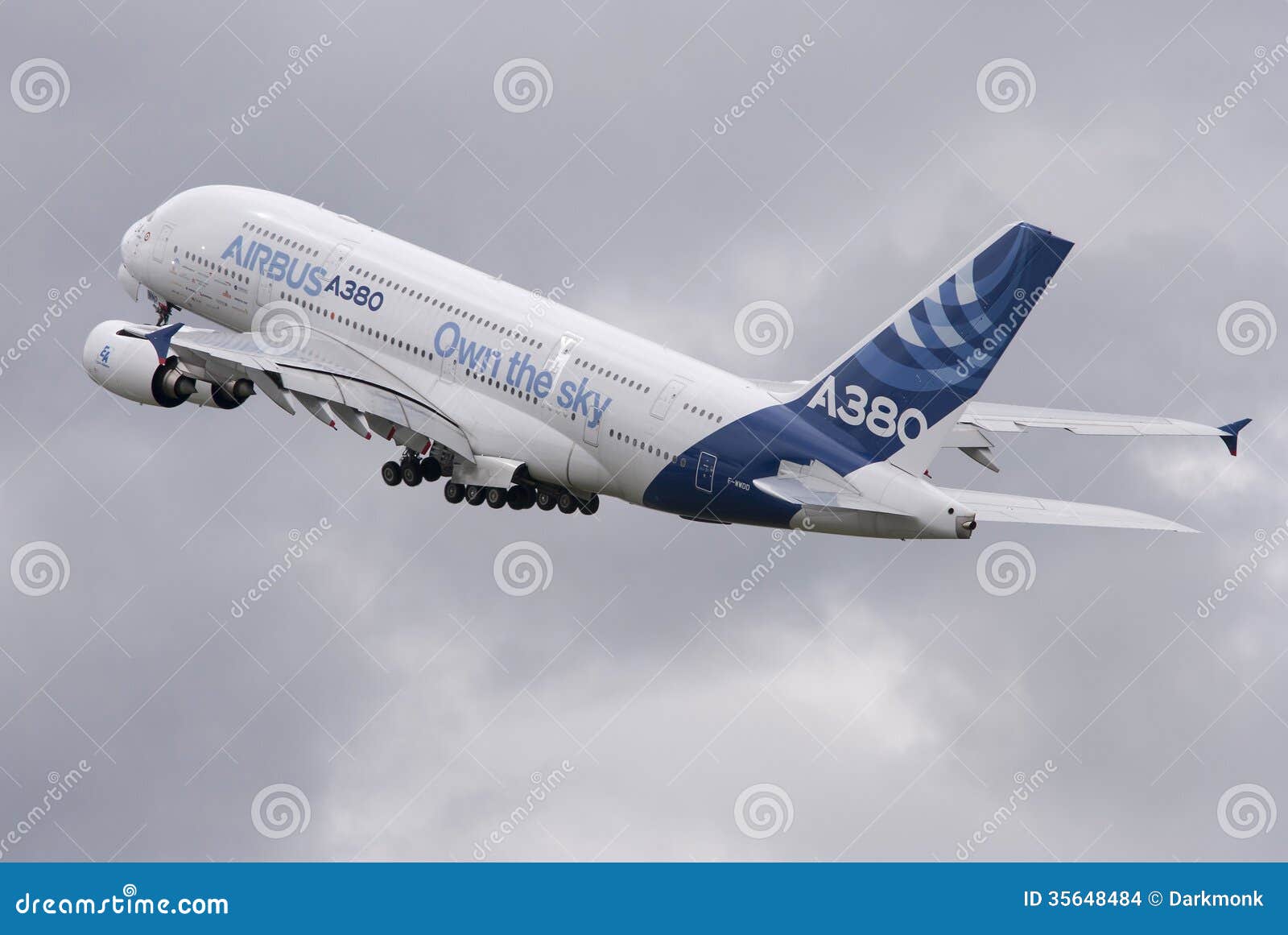 Airbus A380 Taking Off editorial stock image. Image of huge - 35648484
