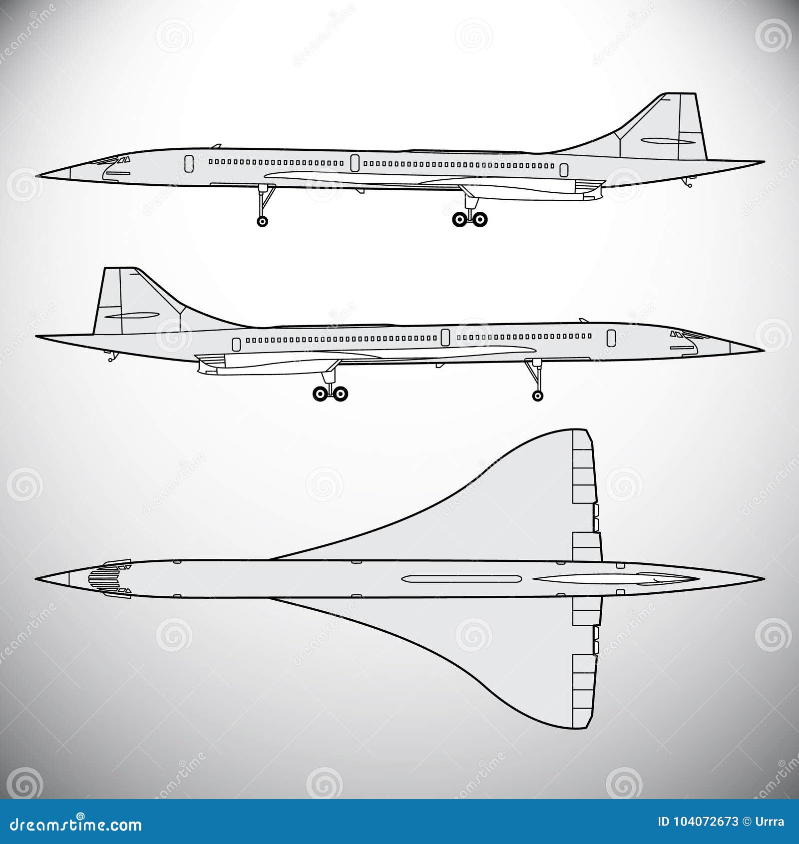 Aircraft,airliner stock vector. Illustration of side - 104072673