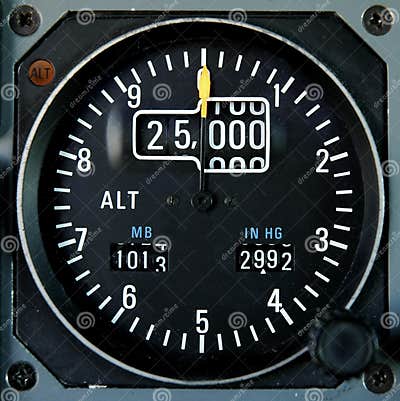 Aircraft altimeter stock photo. Image of dashboard, aeronautical - 2214974