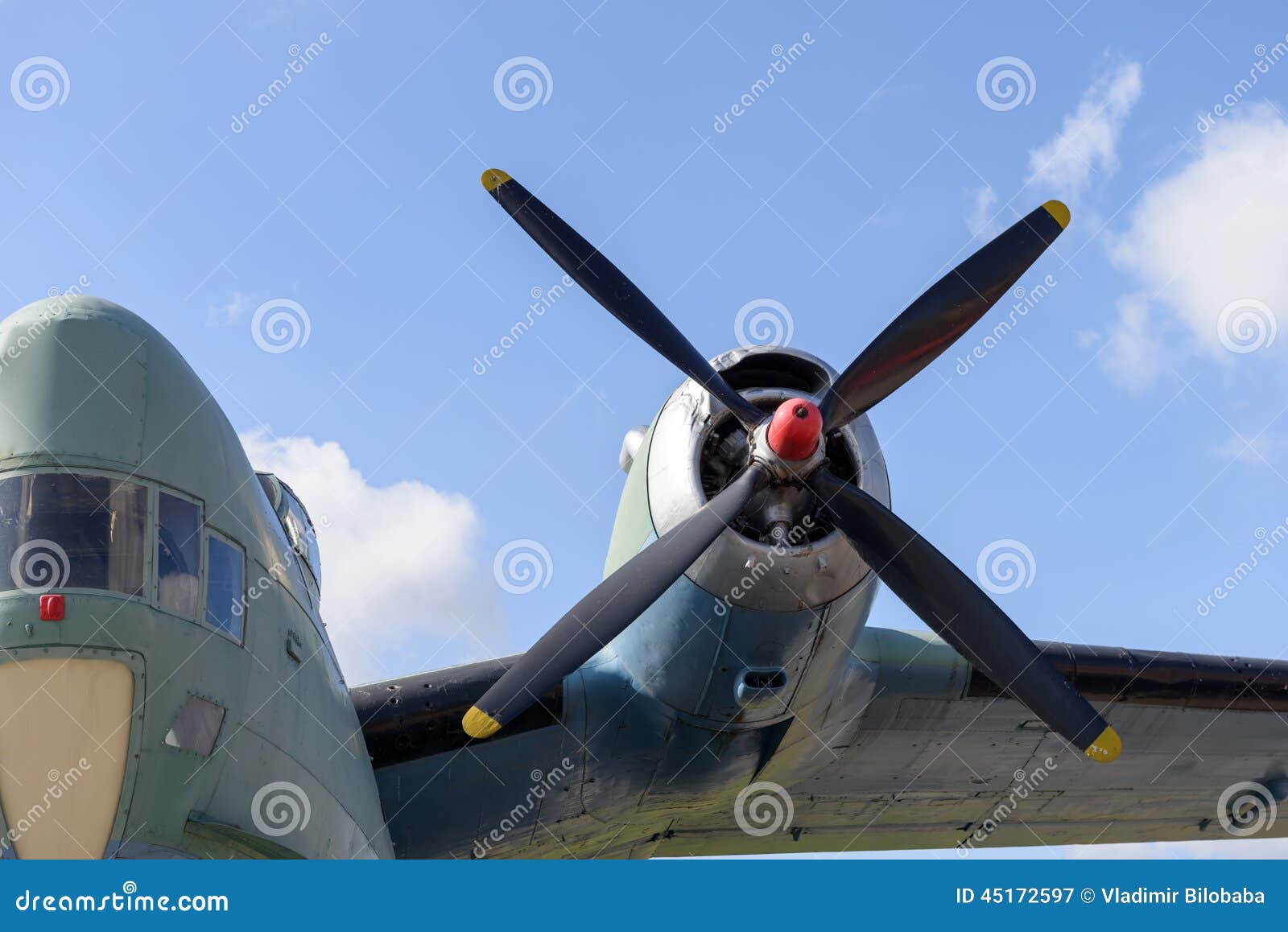 Aircraft Turboprop Biplane At High Altitude In The Sky Above Overcast ...