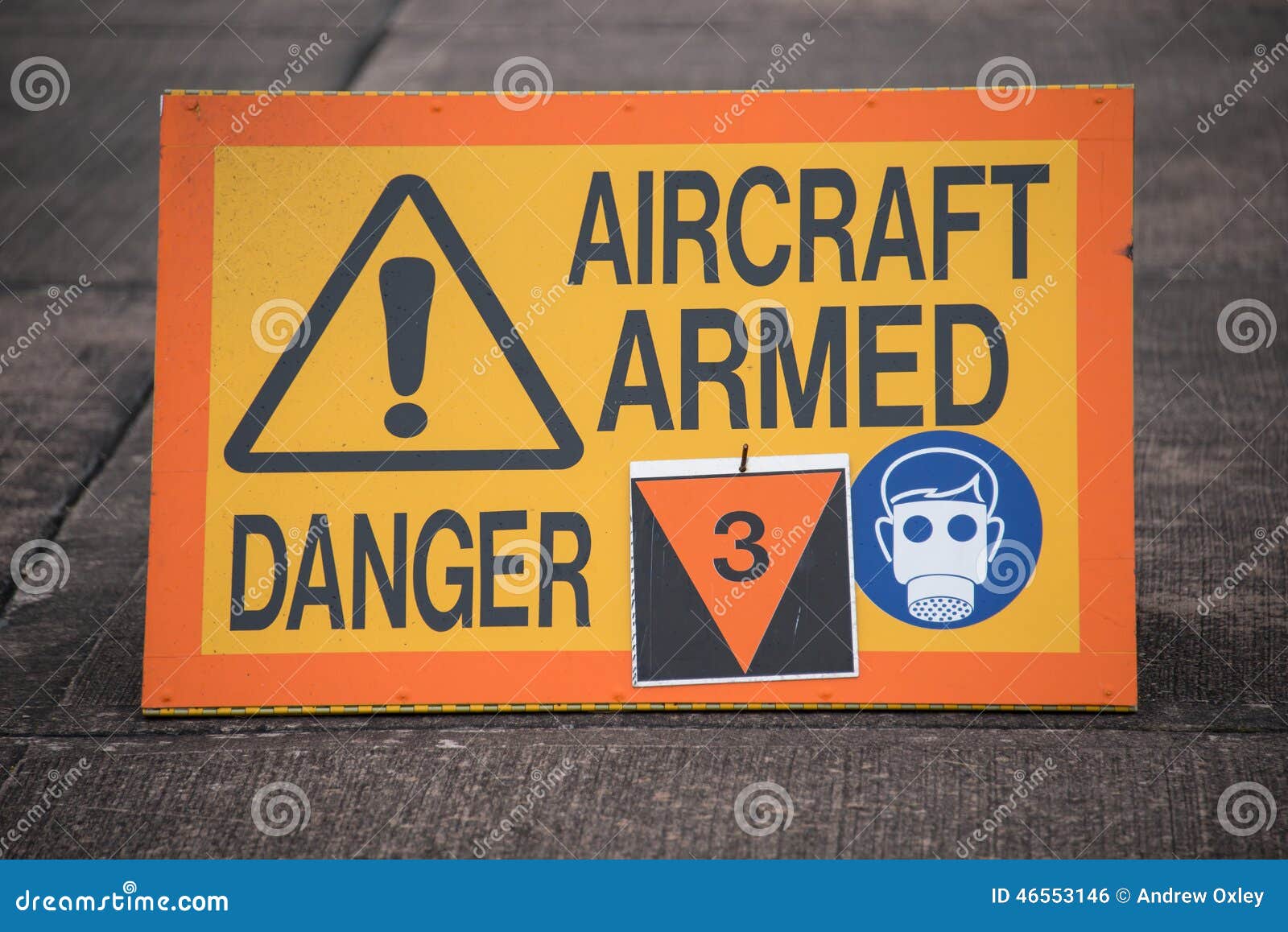 Aircraft Armed Sign Stock Photo - Image: 46553146