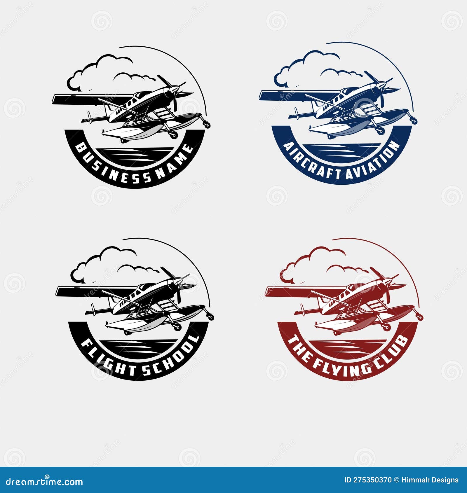 Aircraft Aviation Illustration Designs Vector Stock Vector ...