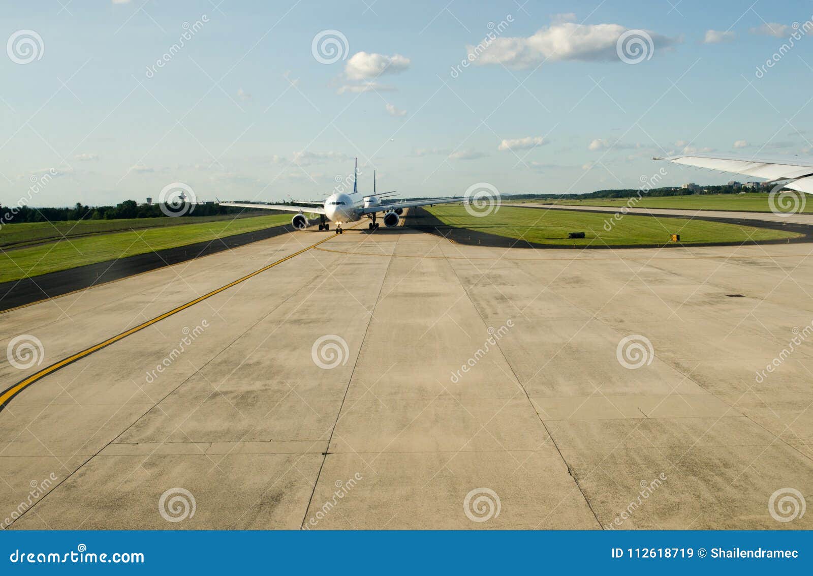 Aircraft at Runway for Takeoff Stock Image - Image of travel, aircraft ...