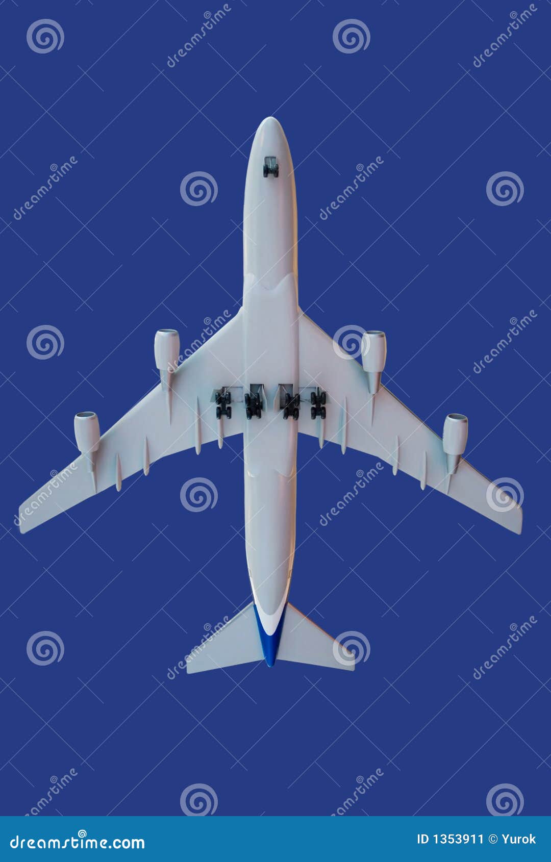 Aircraft on blue stock image. Image of airplane, isolated - 1353911