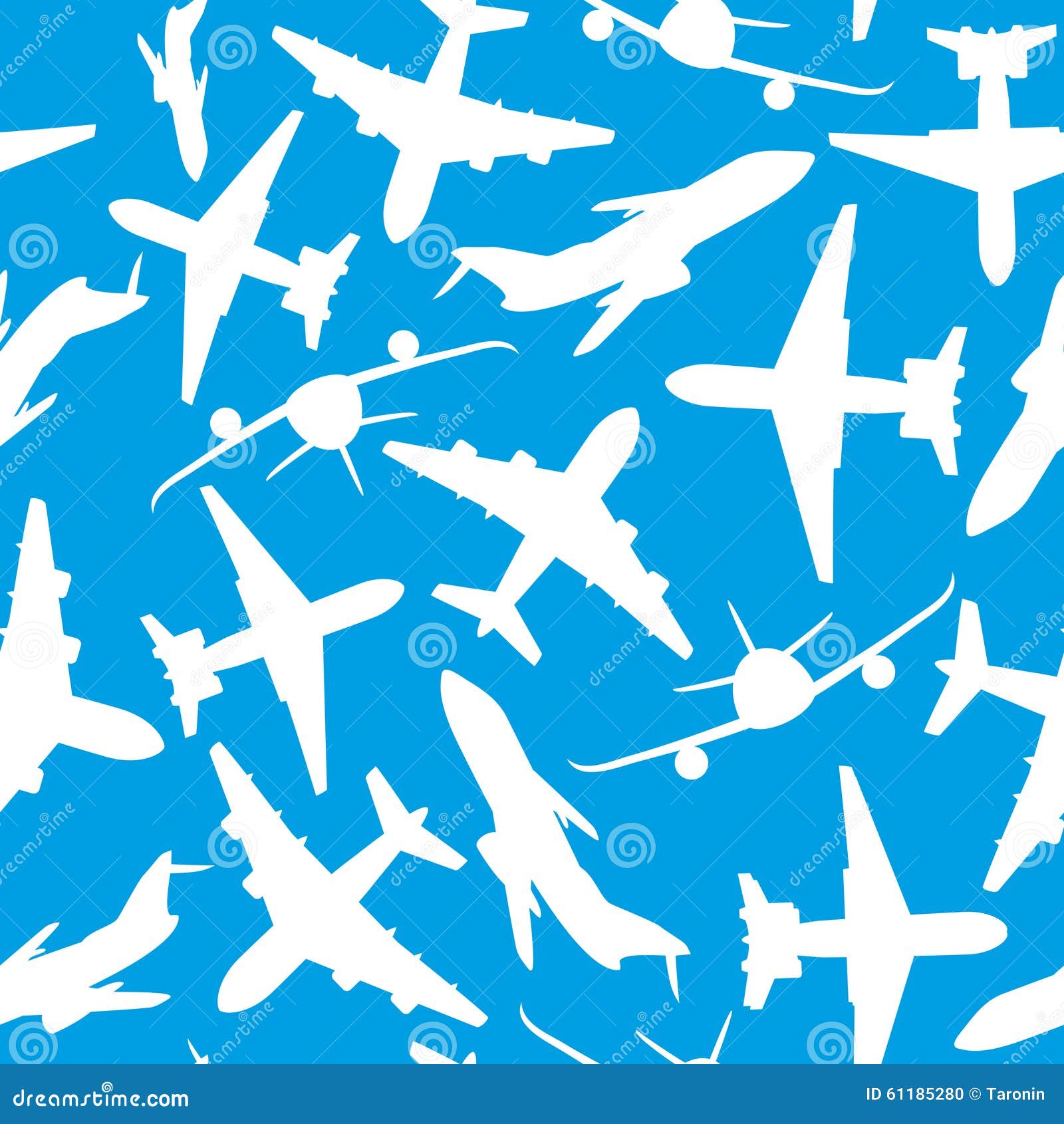 Aircraft on blue stock vector. Illustration of cover - 61185280