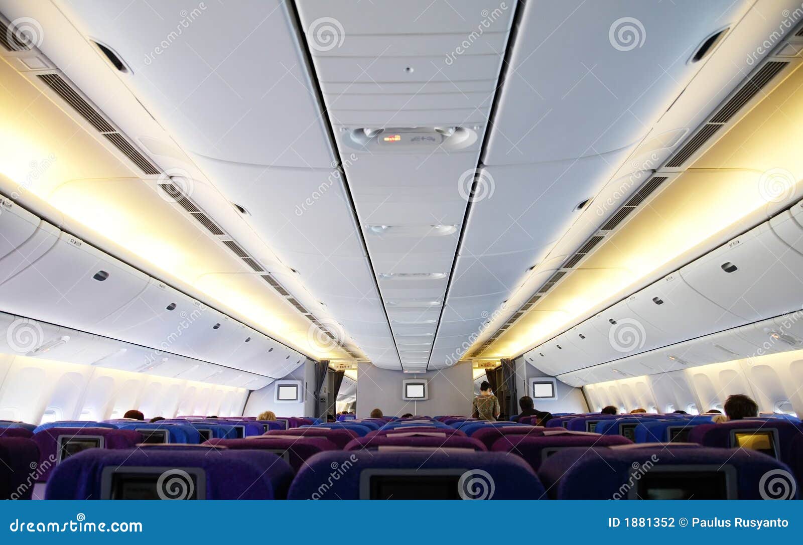 Aircraft Cabin stock photo. Image of passenger, public - 1881352