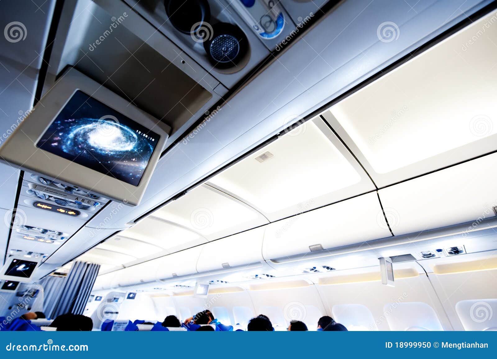 Aircraft cabin stock photo. Image of flight, transportation - 18999950