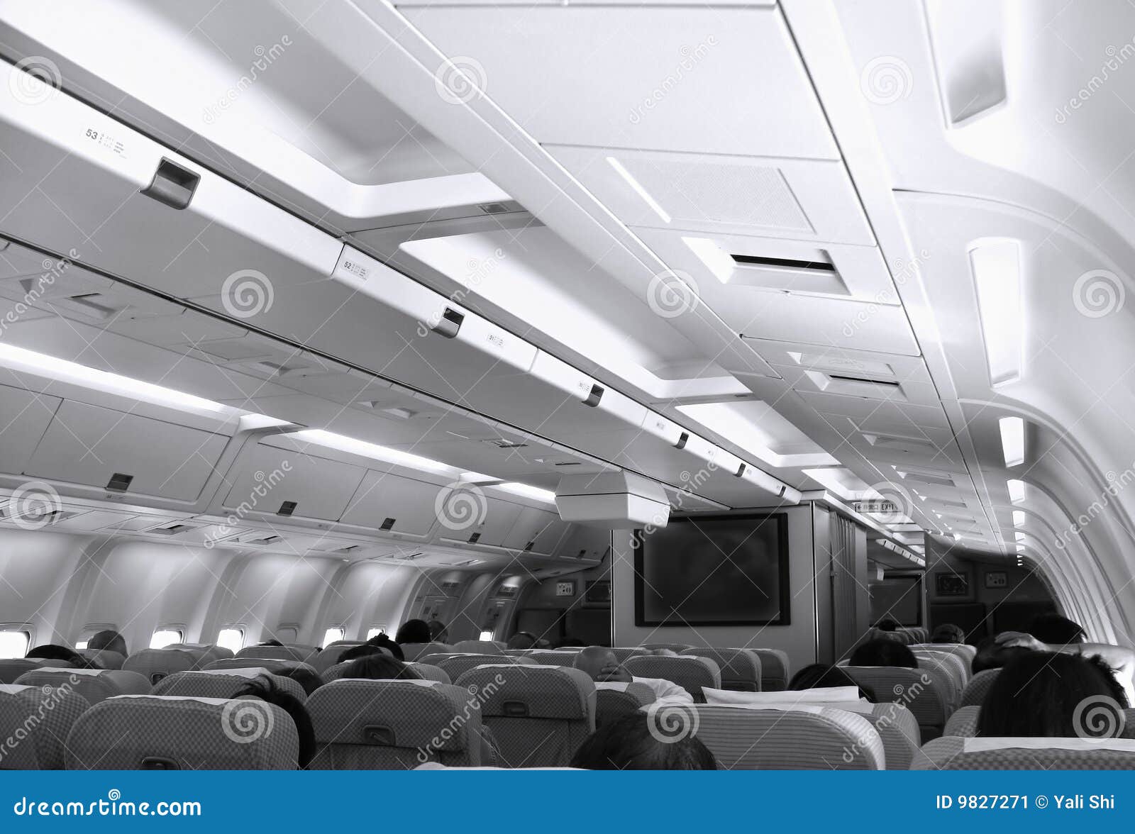 Aircraft Cabin View stock image. Image of cabin, interior - 9827271