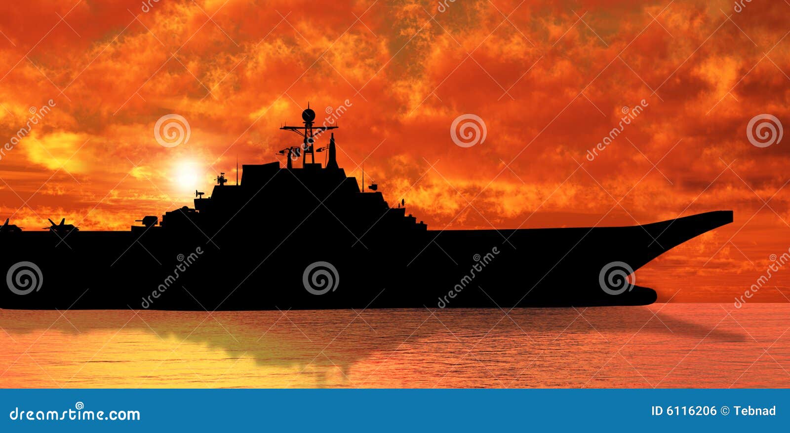 Aircraft Carrier Side And Top View Isolated On White Stock Photography ...