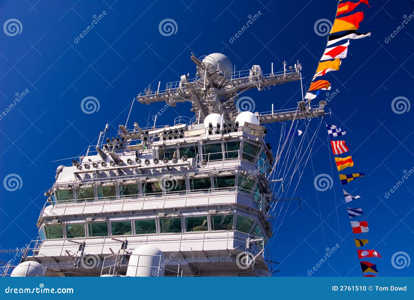 Aircraft Carrier Bridge stock photo. Image of reach, docked - 2761510