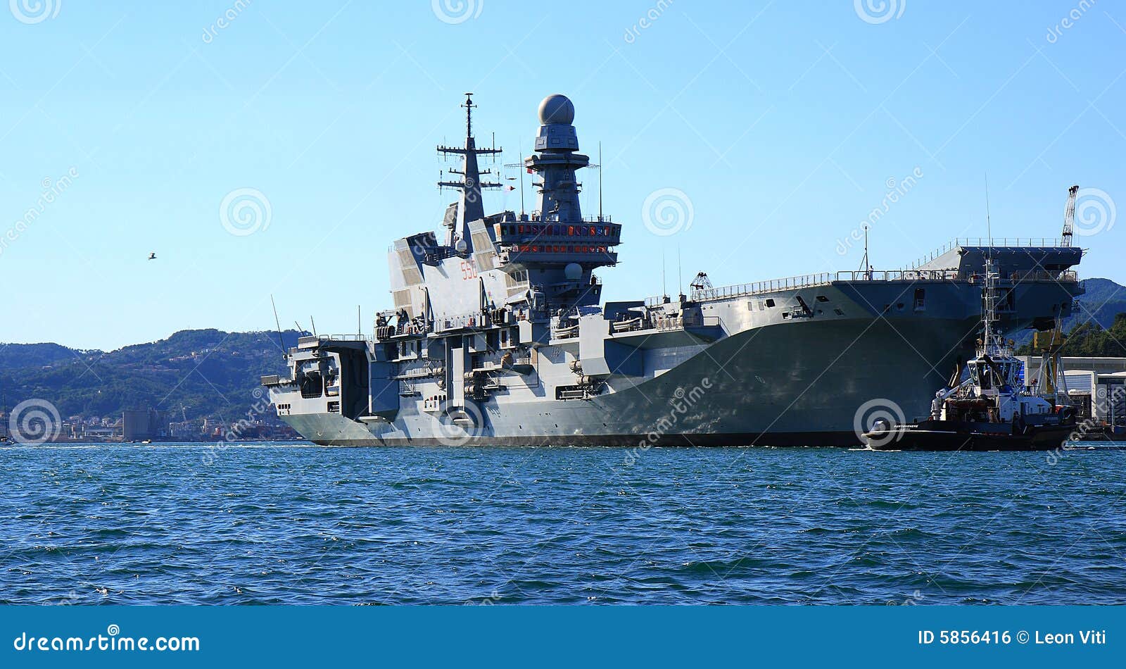 Aircraft carrier Cavour stock photo. Image of boat, craft - 5856416