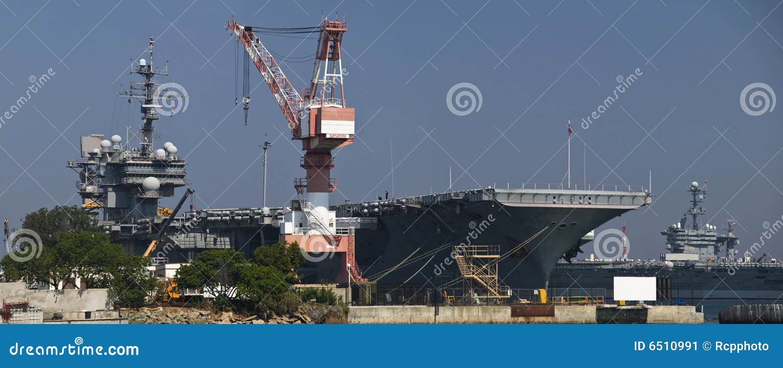 Aircraft Carriers Docked stock image. Image of communications - 6510991