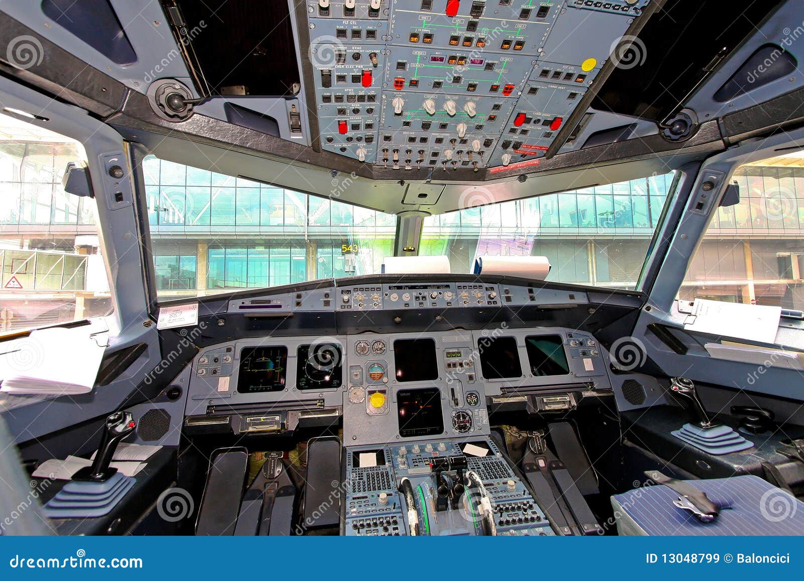 Aircraft cockpit stock image. Image of plane, cabin, command - 13048799
