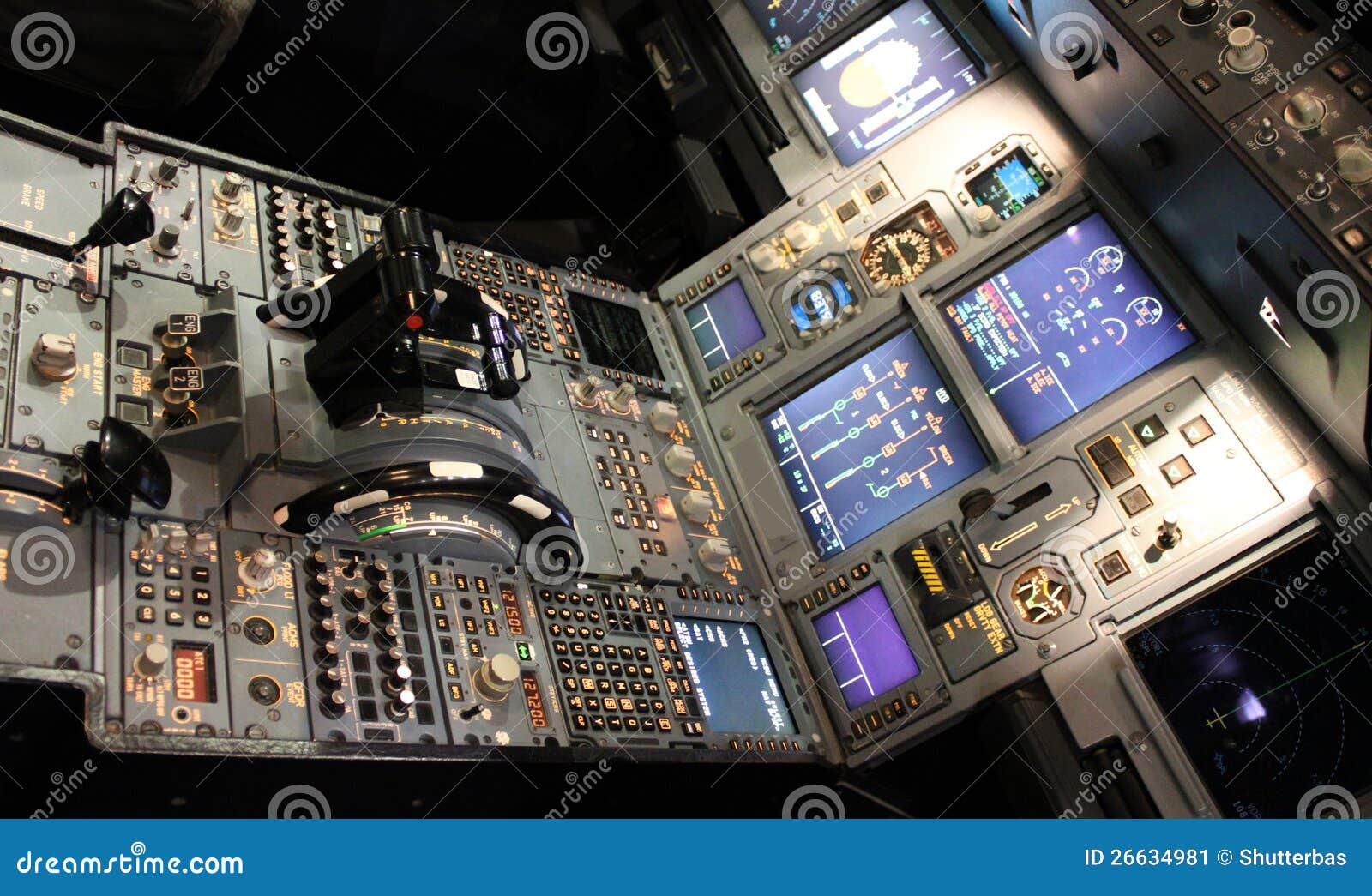 Aircraft cockpit detail stock image. Image of complex - 26634981