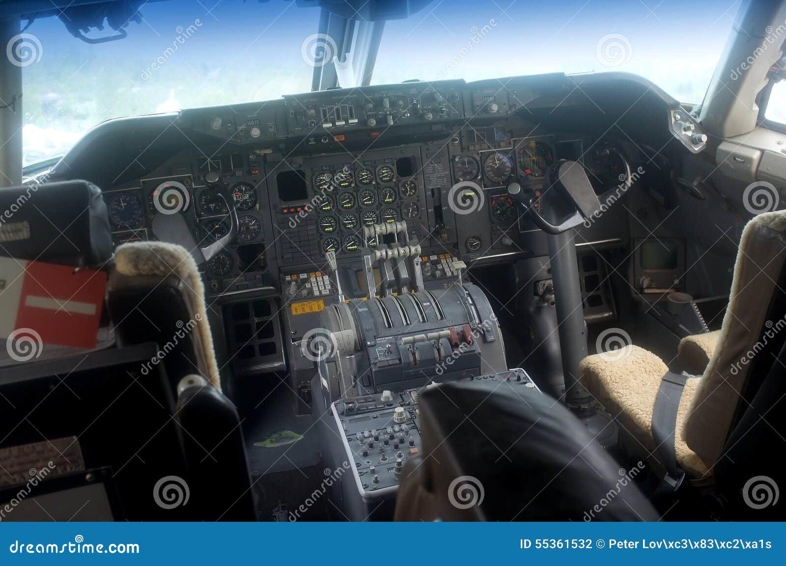 Aircraft cockpit interior editorial photography. Image of airplane ...