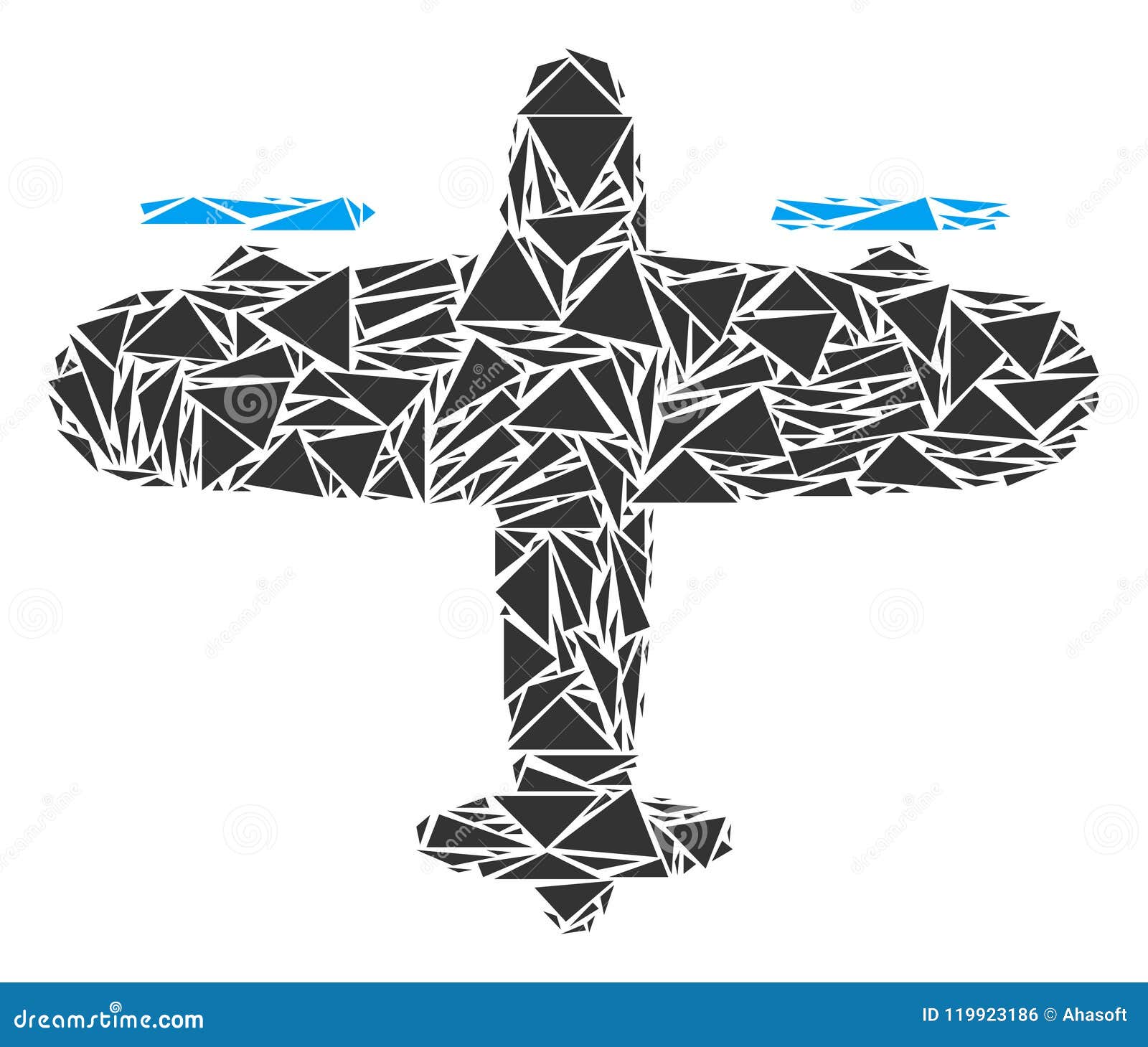 Aircraft Collage of Triangles Stock Vector - Illustration of collage ...