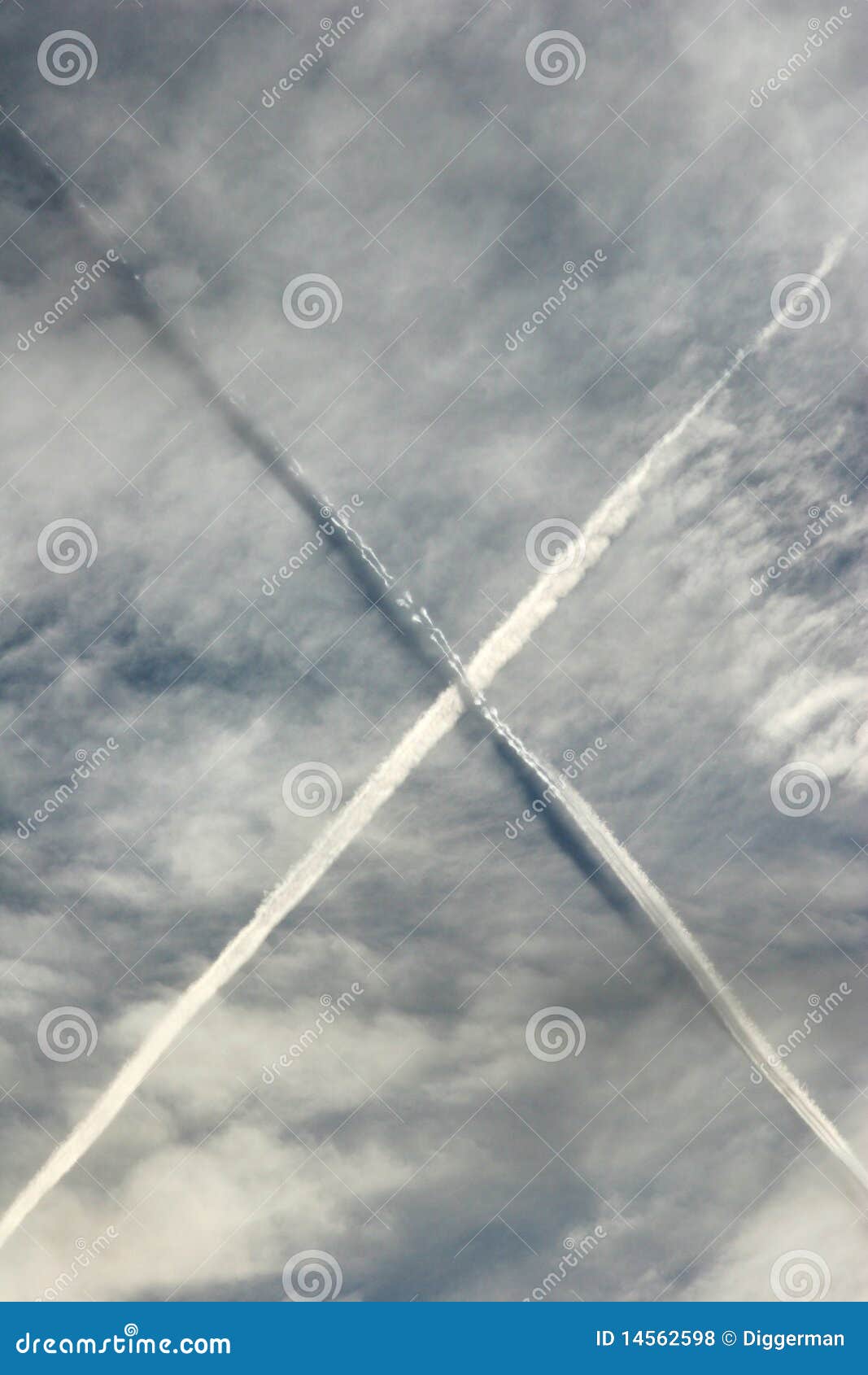 Aircraft Con Trails stock photo. Image of skies, liners - 14562598