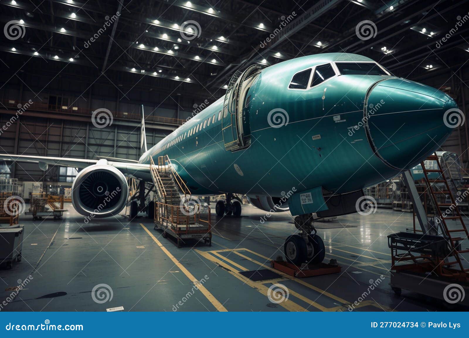 Aircraft Construction. Aircraft Manufacturing. AI Generated Stock ...