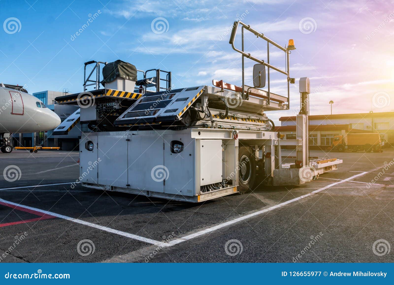 Aircraft Container and Pallet Loader Stock Image - Image of container ...