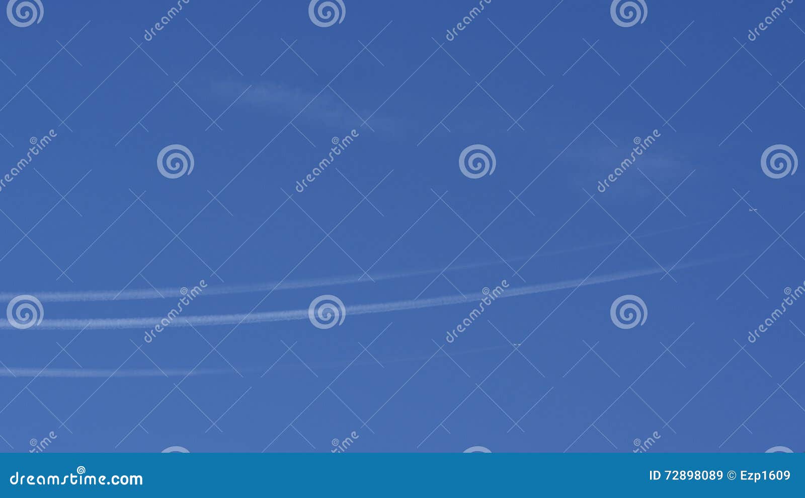 Aircraft and contrails stock image. Image of pollution - 72898089