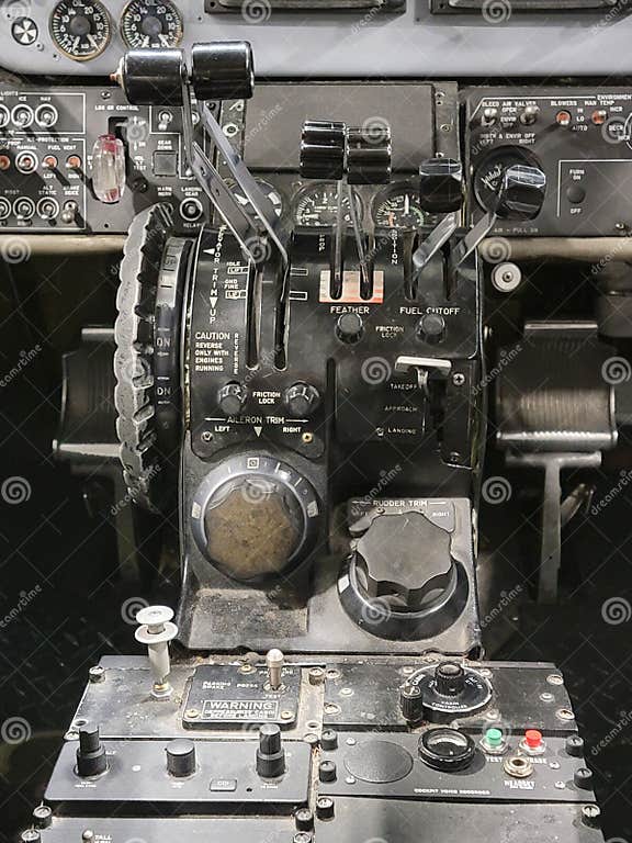 Aircraft control column editorial stock photo. Image of aircraft ...