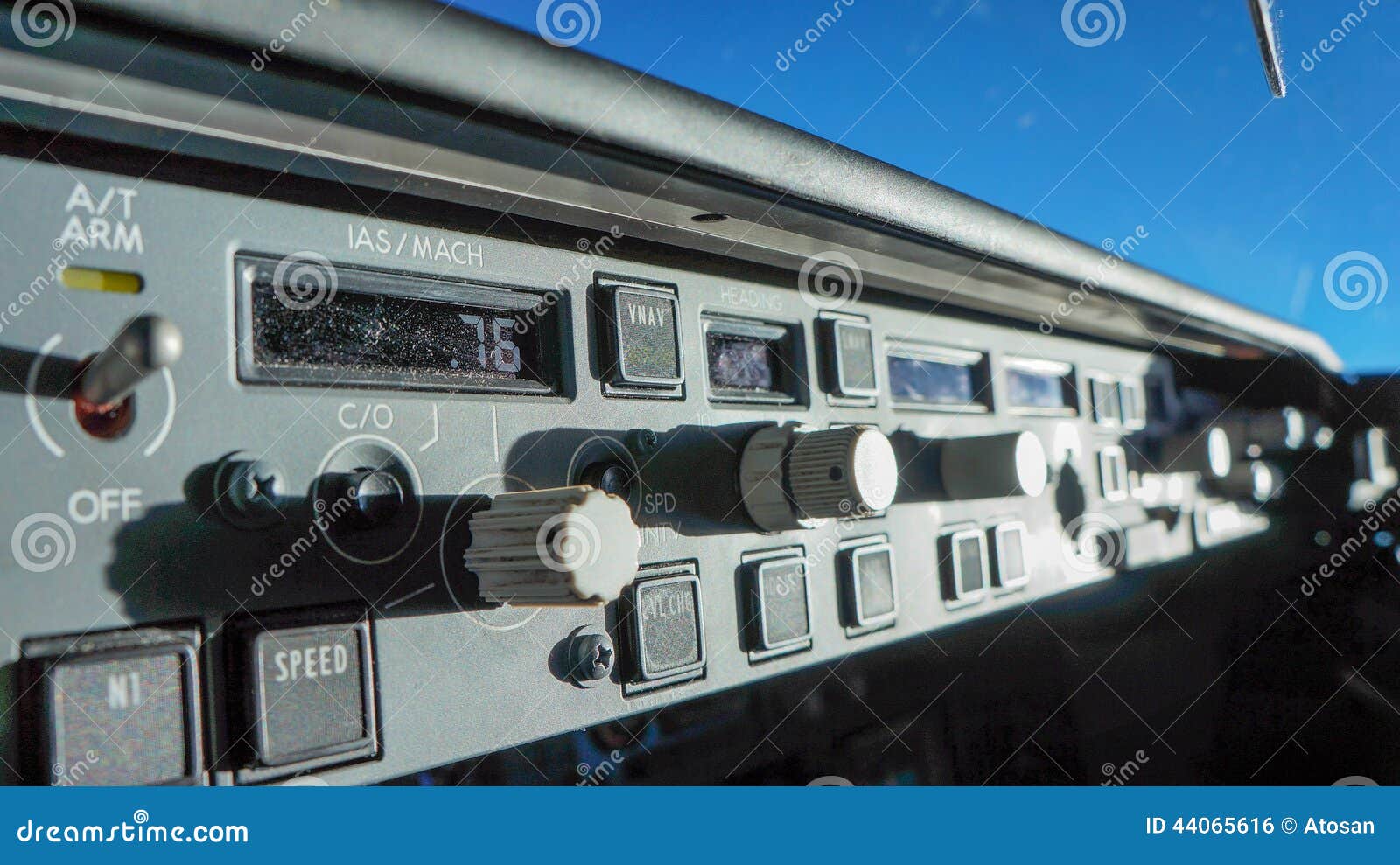 Aircraft Control Panel stock photo. Image of horizon - 44065616