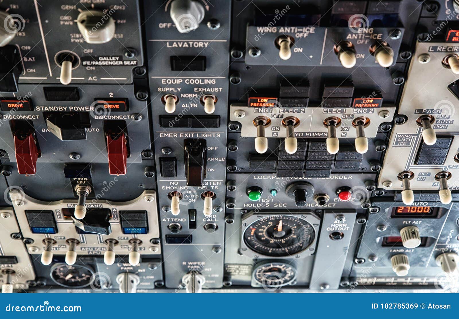 Aircraft Control Panel stock image. Image of industry - 102785369