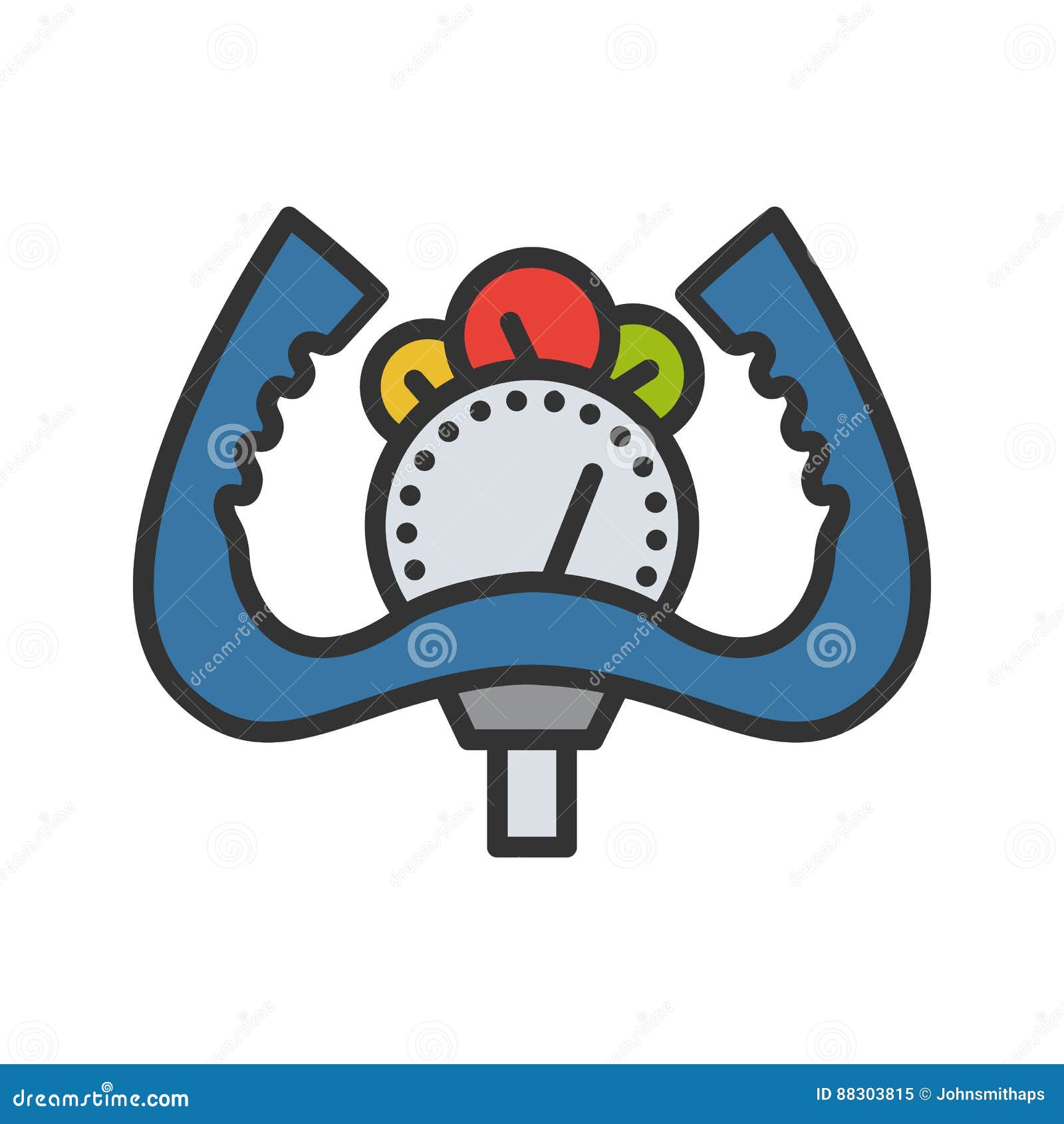 Aircraft Control Wheel Color Icon. Isolated Vector Illustration on ...