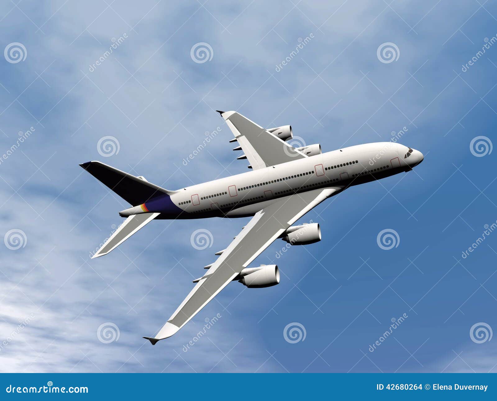 Aircraft - 3D render stock illustration. Illustration of flight - 42680264