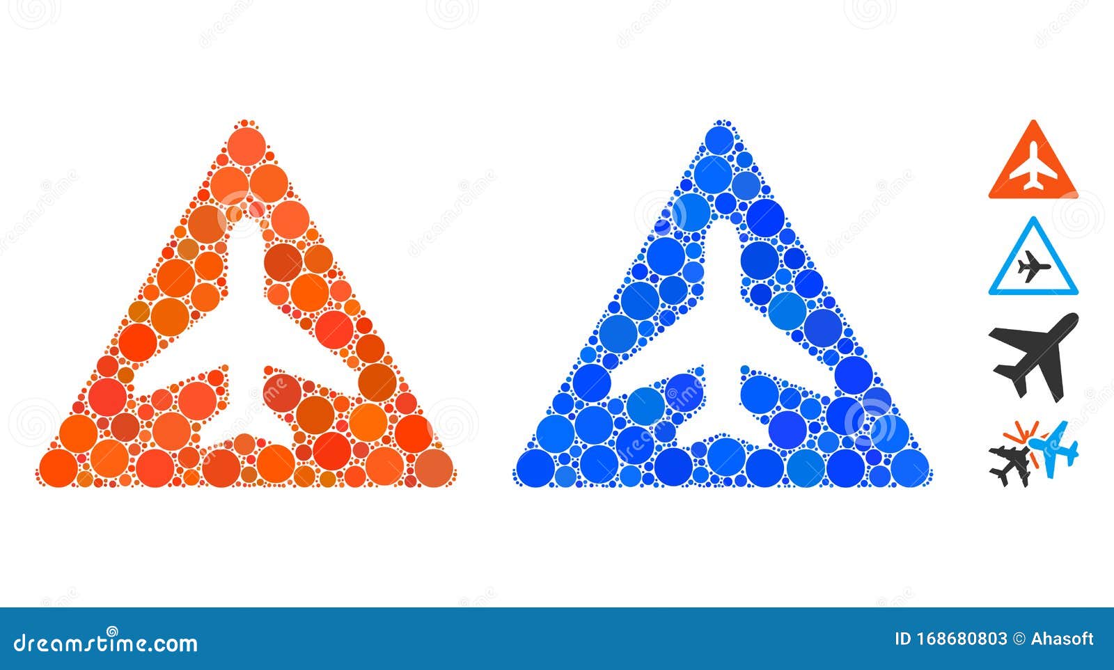 Aircraft Danger Mosaic Icon of Circle Dots Stock Illustration ...