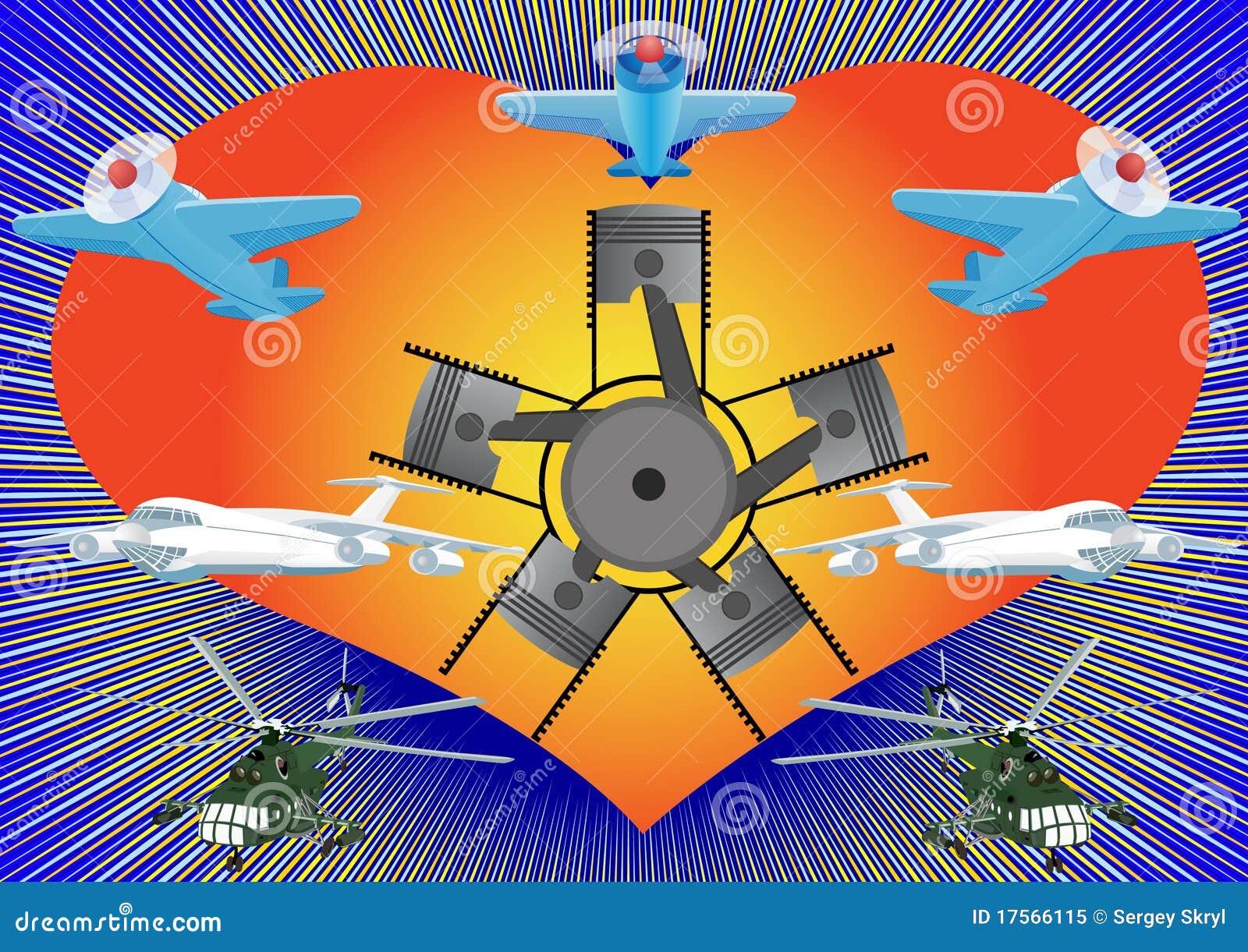 Aircraft engine stock illustration. Illustration of airliner - 17566115