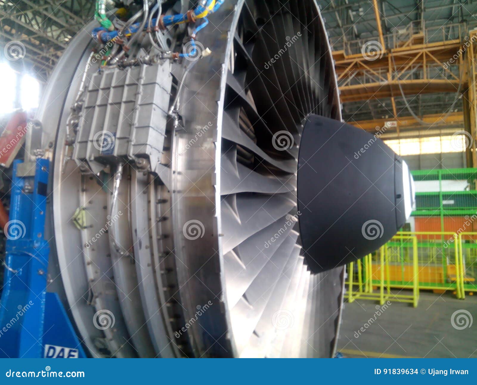 Aircraft Engine. Front View Of The Ukrainian-made AI-322 Turbojet ...