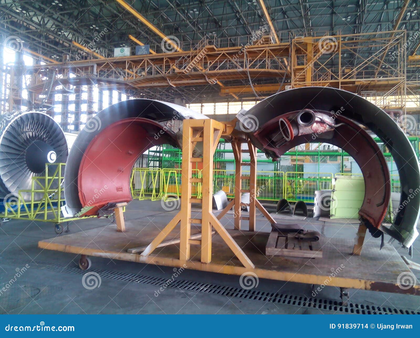 Aircraft Engine. Close-up Of The Ukrainian-made AI-322 Turbojet Engine ...